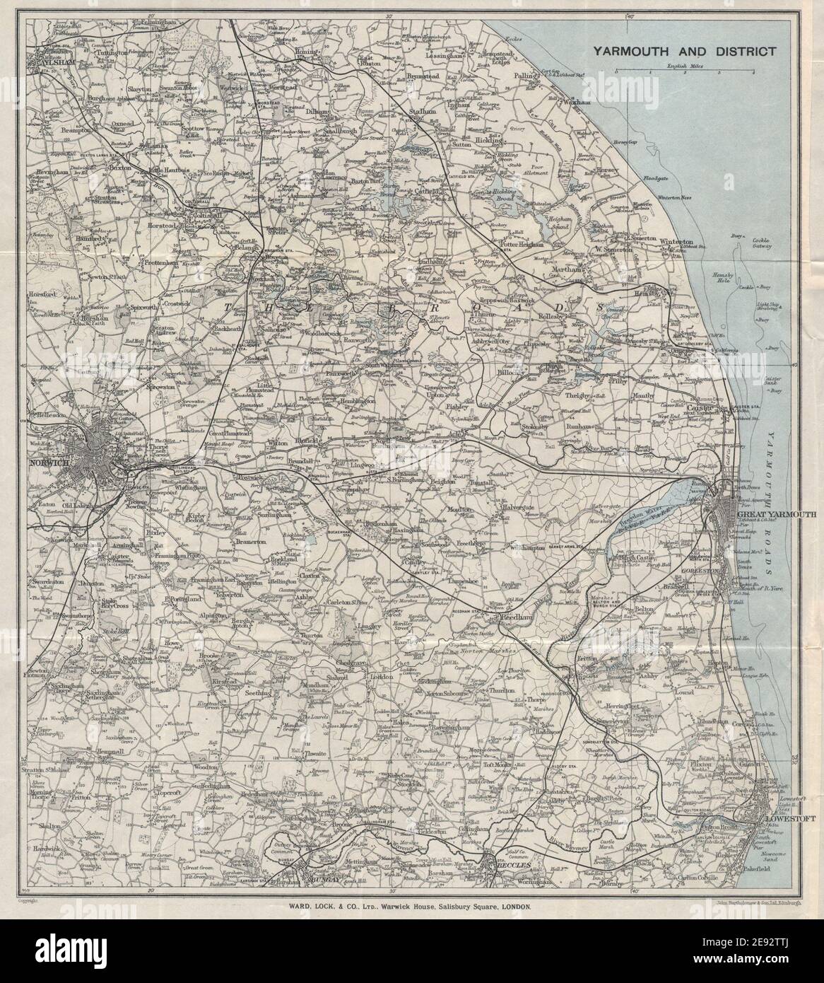 Map of norfolk broads hi-res stock photography and images - Alamy