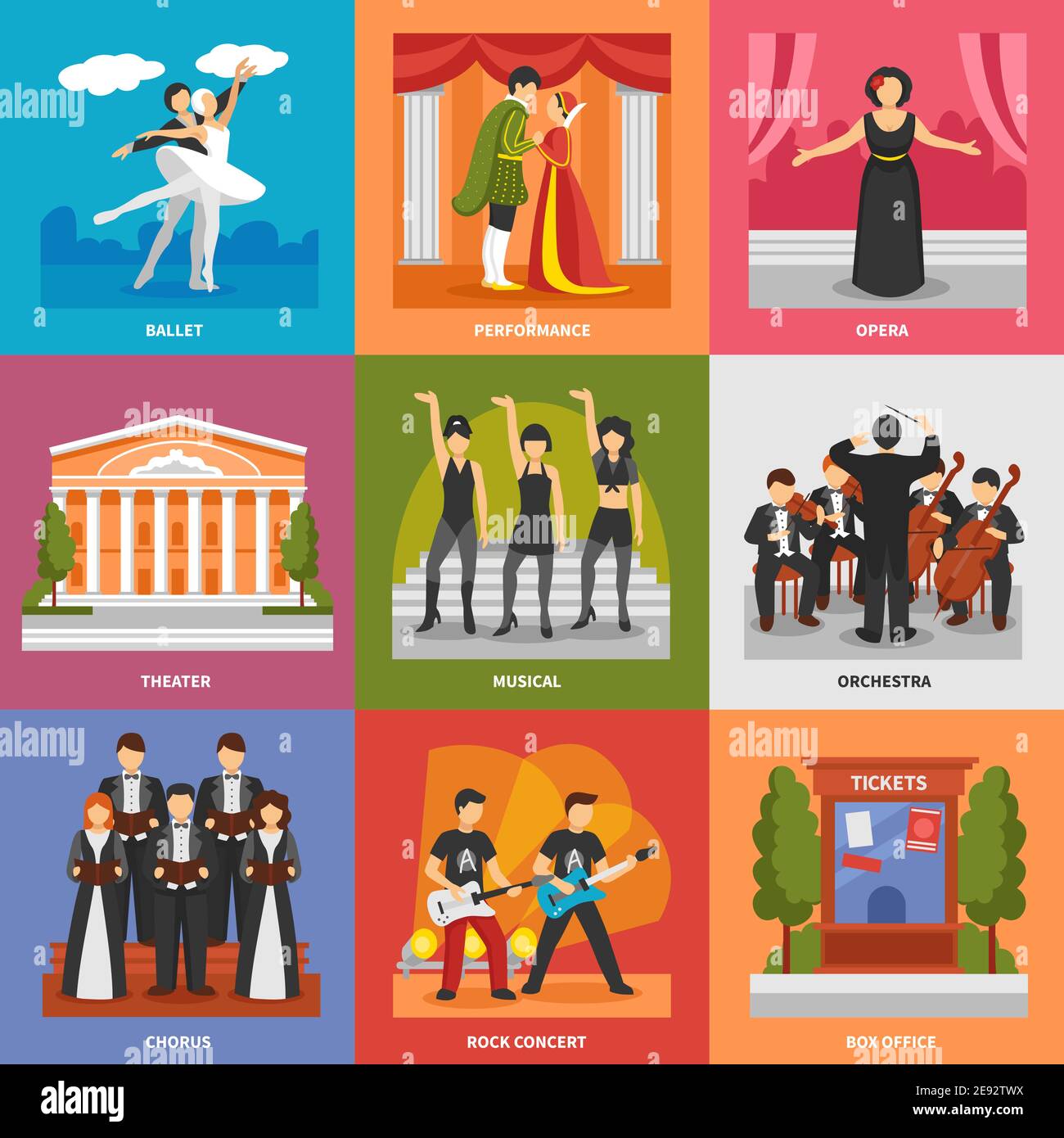 Ballet stage orchestra Stock Vector Images - Alamy