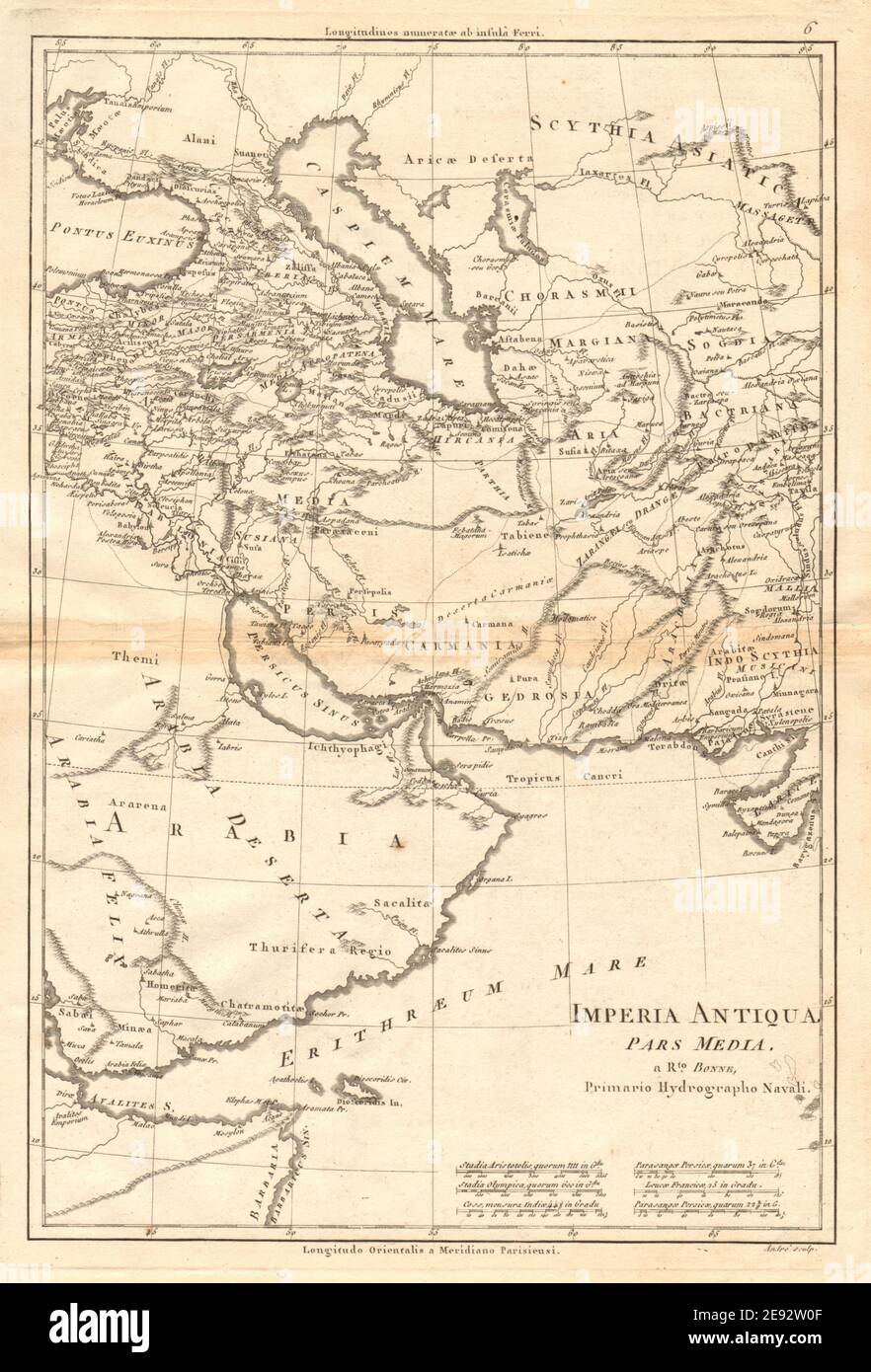 Imperia Antiqua, pars Media. Empire of Alexander the Great. BONNE 1787 ...