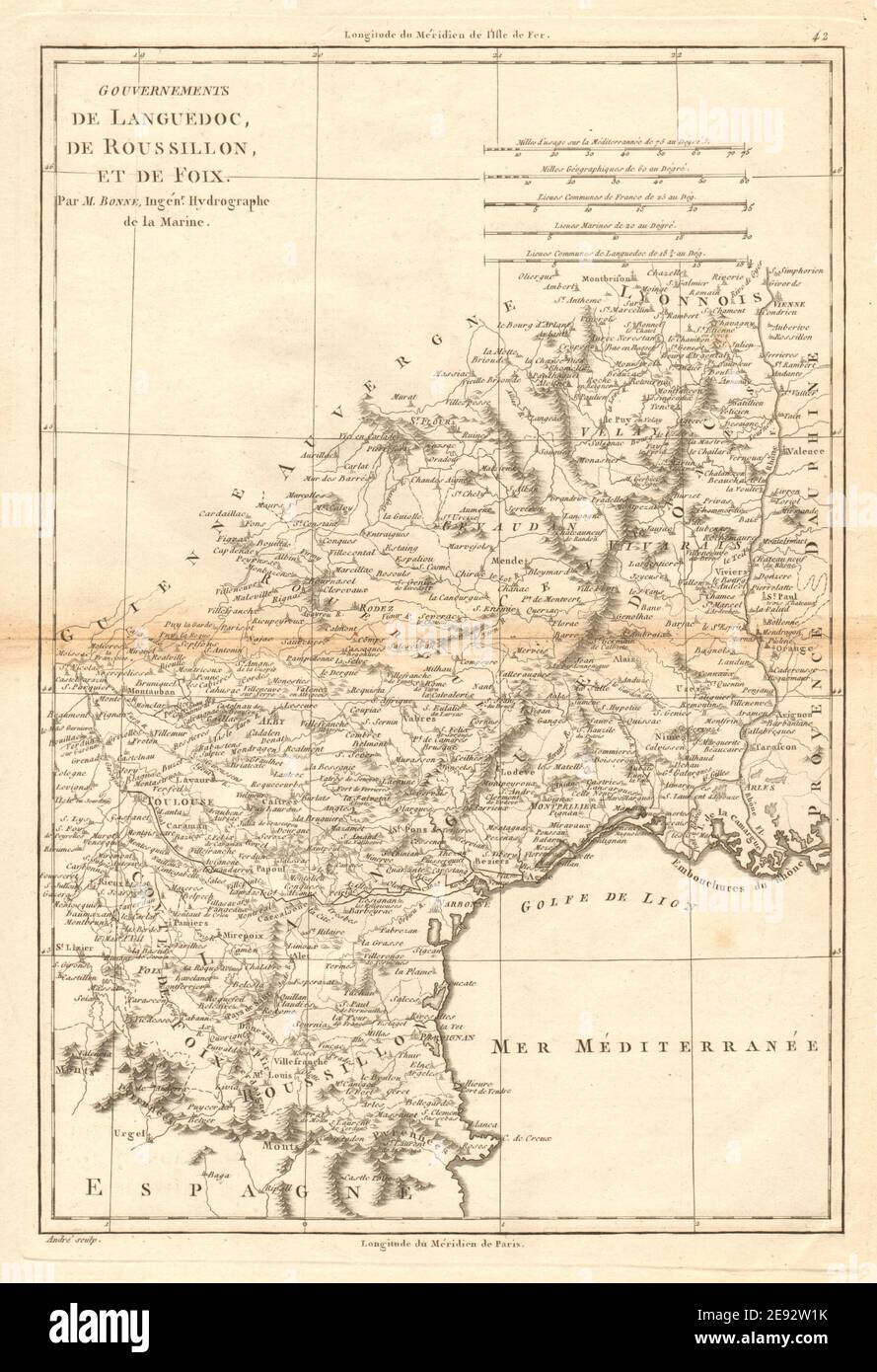 France 18th century map hi-res stock photography and images - Alamy