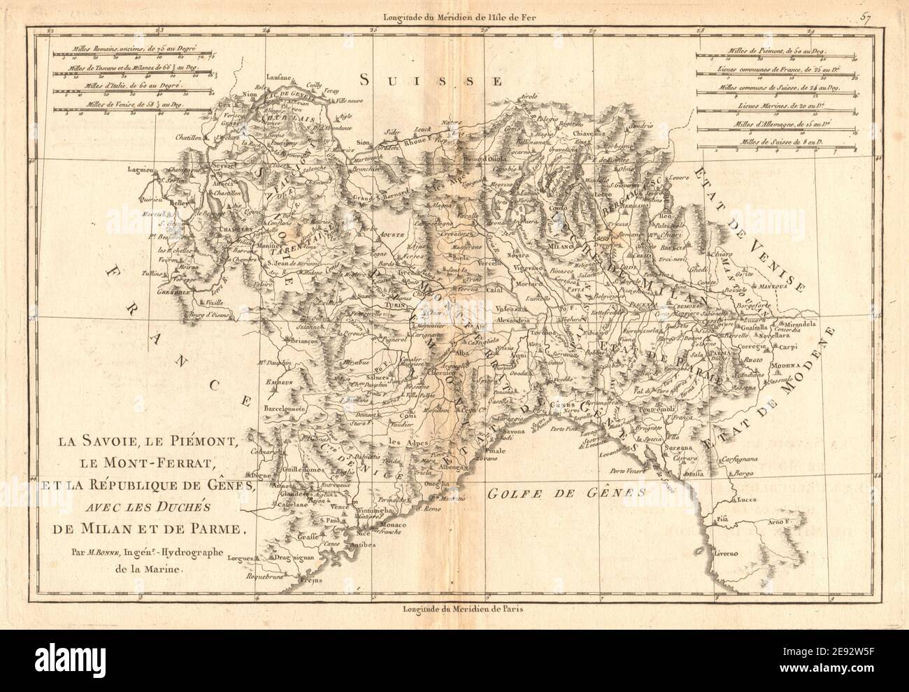 Savoie, Piémont, Montferrat, Genes, Milan & Parme. Genoa NW Italy BONNE ...
