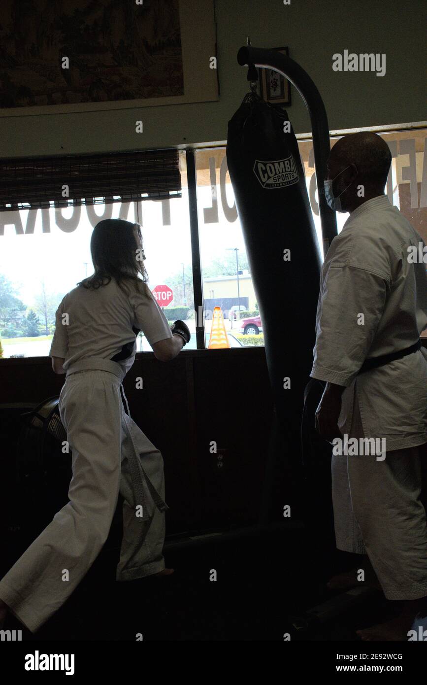 This action photo is of my son and his classmates in a Karate class ...