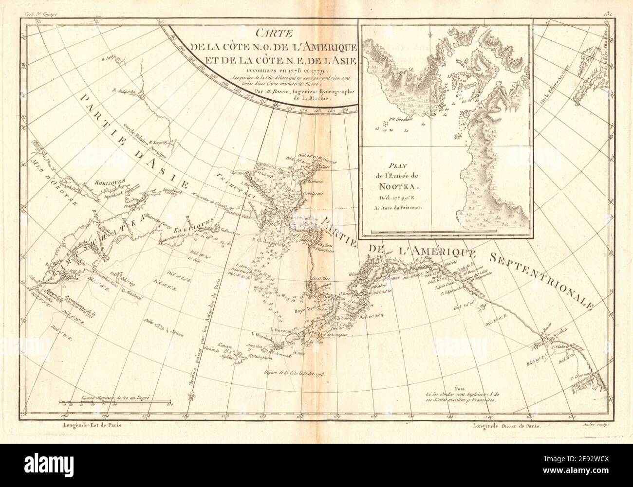 Côte NO de l'Amérique & côte NE de l’Asie. Alaska & Kamchatka. BONNE ...