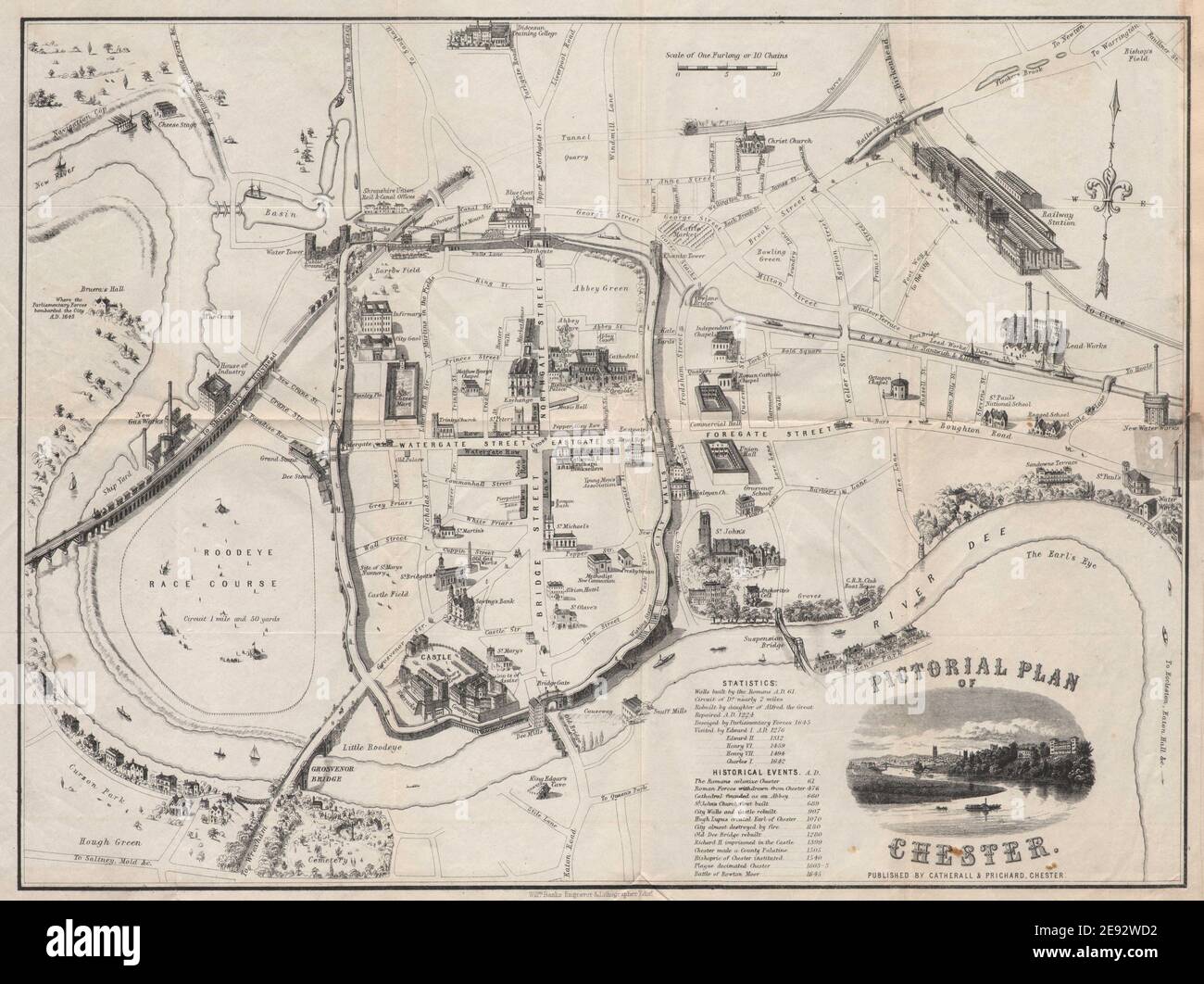 Chester map hi-res stock photography and images - Alamy