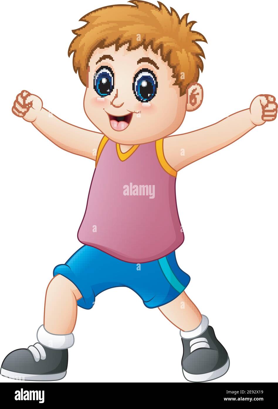 Vector illustration of Cute boy cartoon Stock Vector Image & Art - Alamy