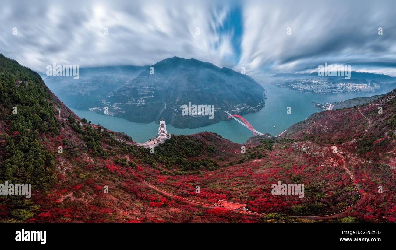 Chongqing three gorges scenery Stock Photo - Alamy