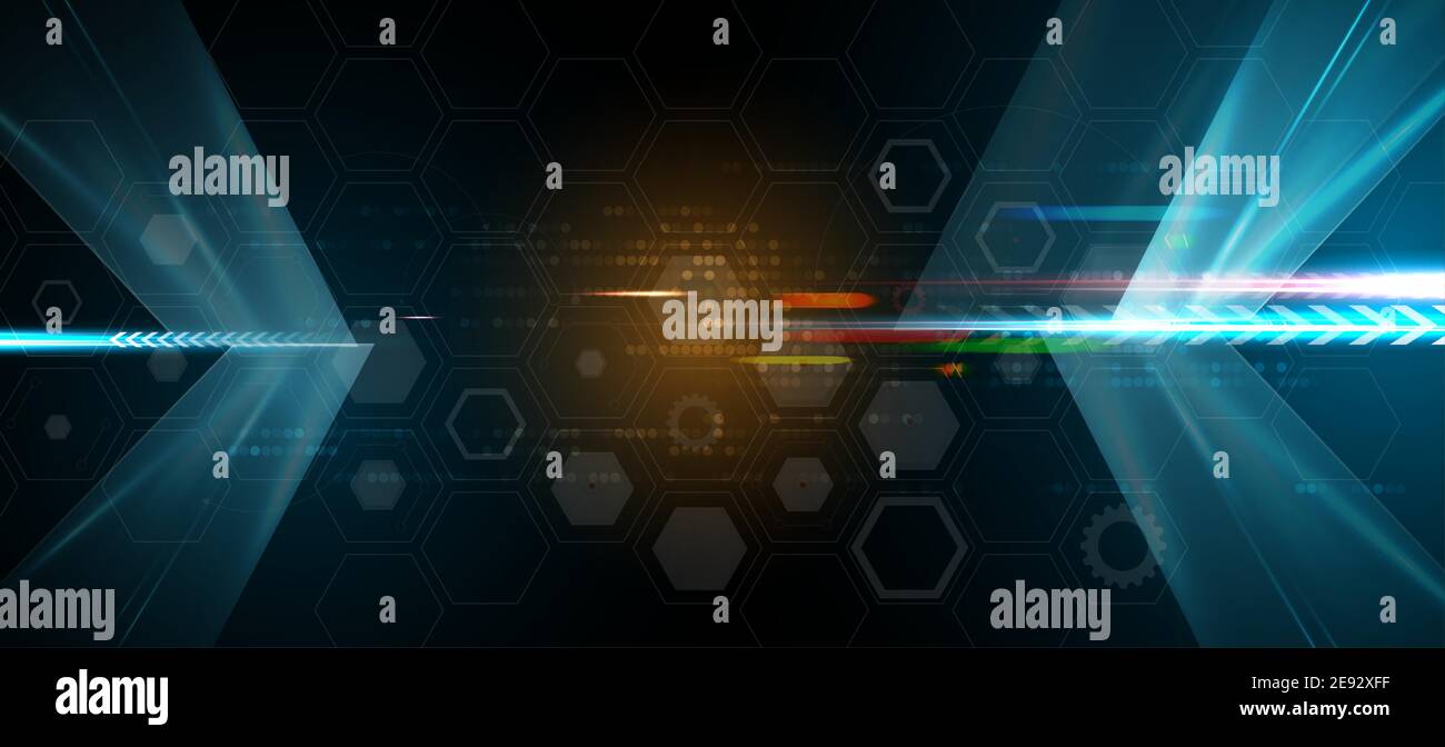 Technology innovation background, idea of global business solution ...