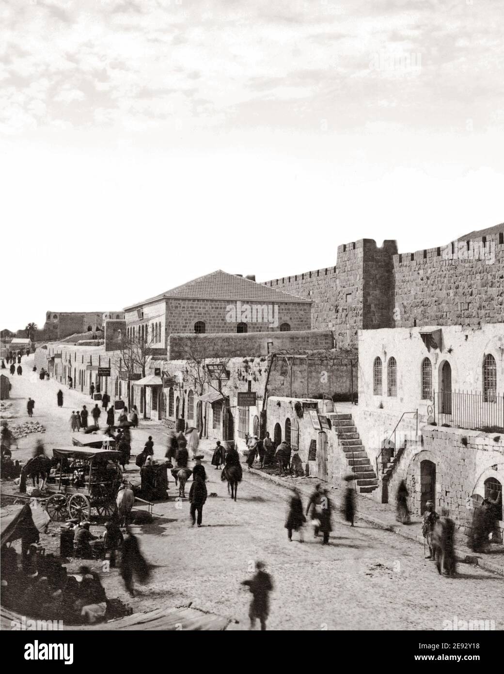 Early 20th century photograph - City Walls, Jerusalem, Holy Land ...
