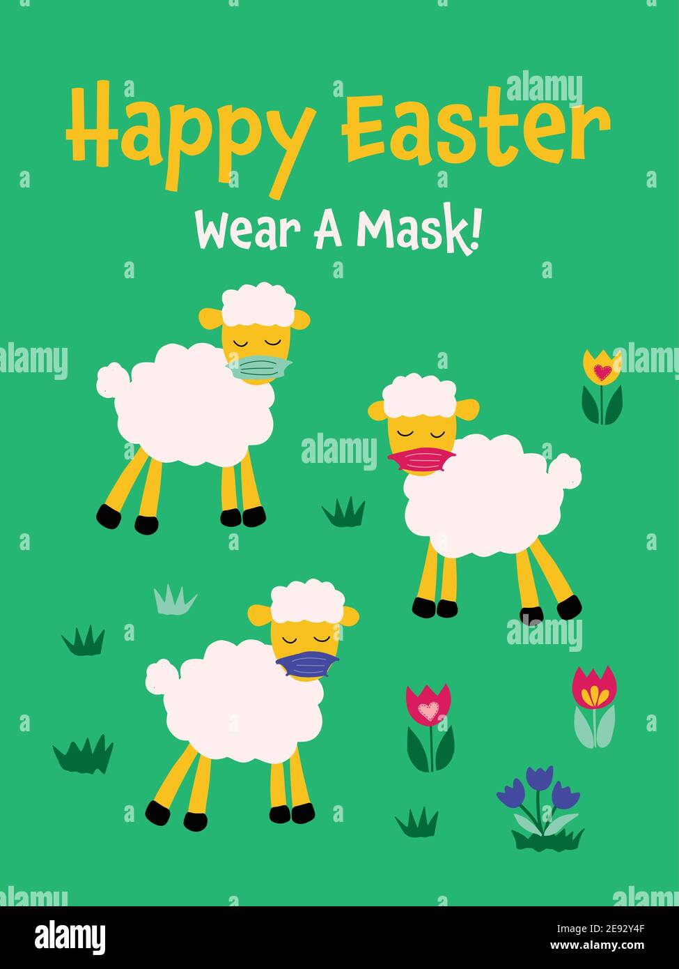 Sheep wearing a face mask Stock Vector Images - Alamy