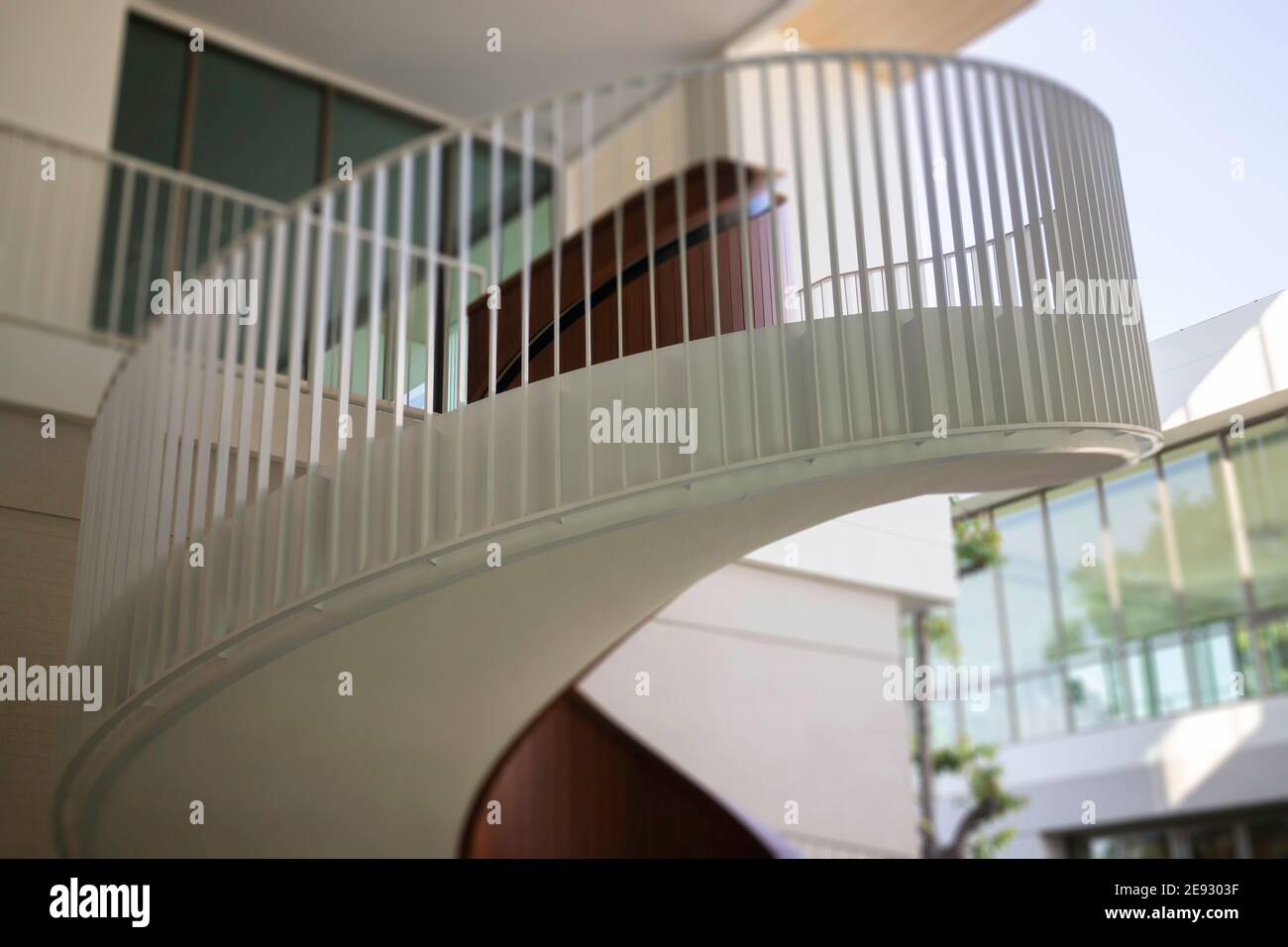 White curve stair office building, stock photo Stock Photo - Alamy