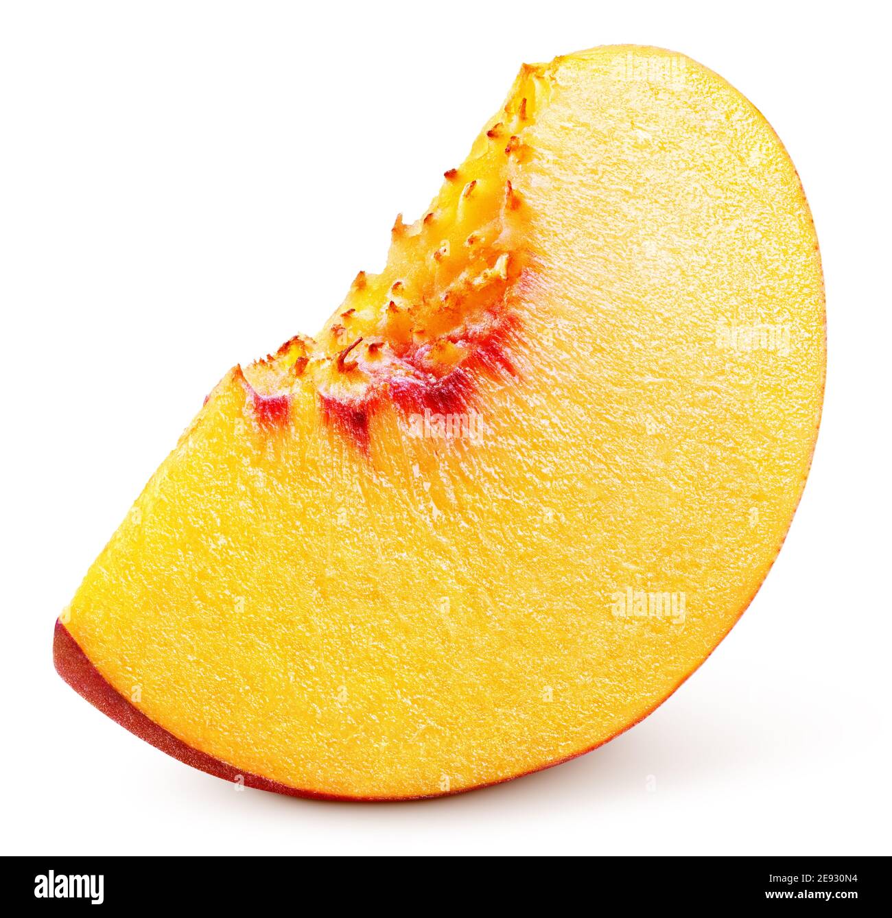 Ripe peach one segment cut hi-res stock photography and images - Alamy