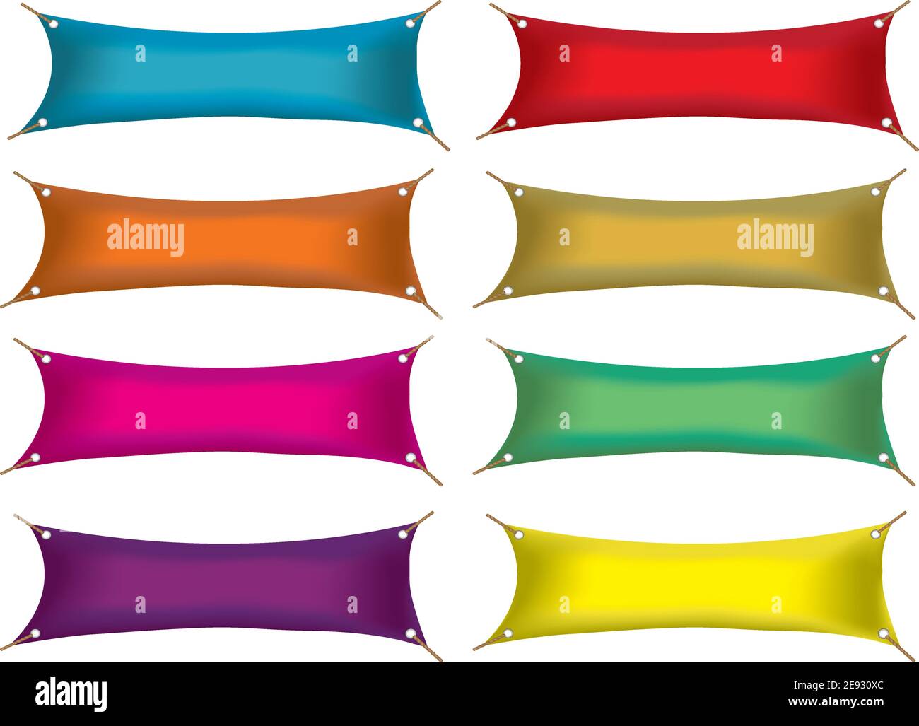 Blank banners in multiple colors with copy space. Vector illustration ...