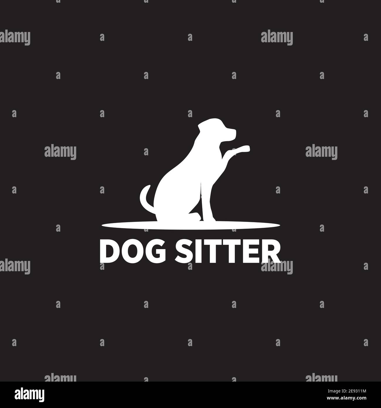 Dog sitter logo icon design vector illustration template Stock Vector ...