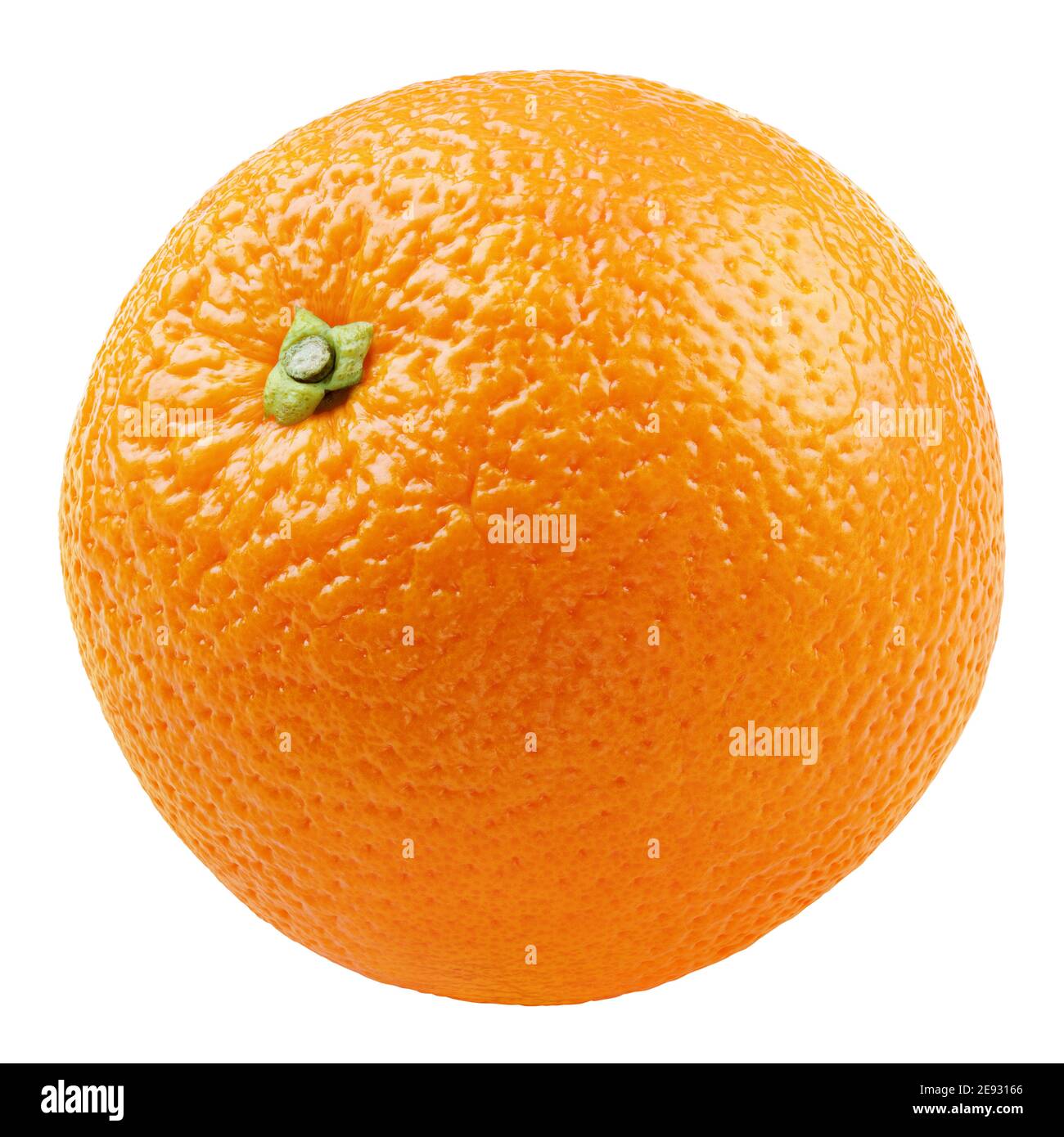 Single ripe whole orange citrus fruit isolated on white background ...