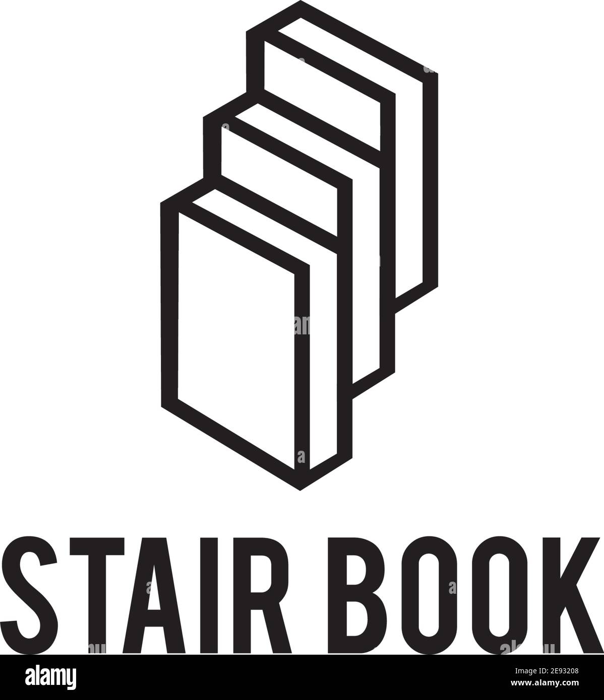 Book stair logo design vector icon illustration template Stock Vector ...