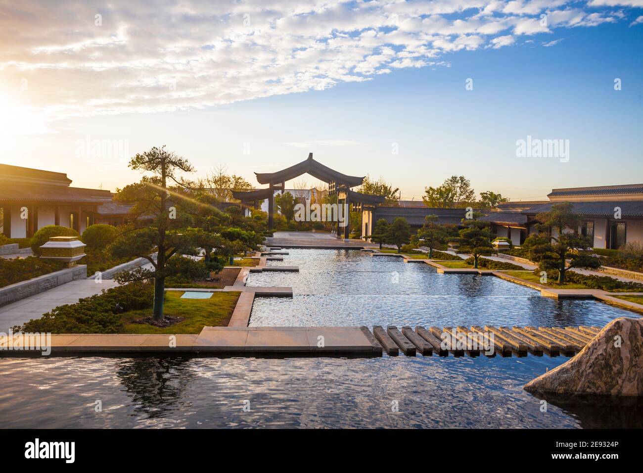 The classical landscape architecture Stock Photo - Alamy