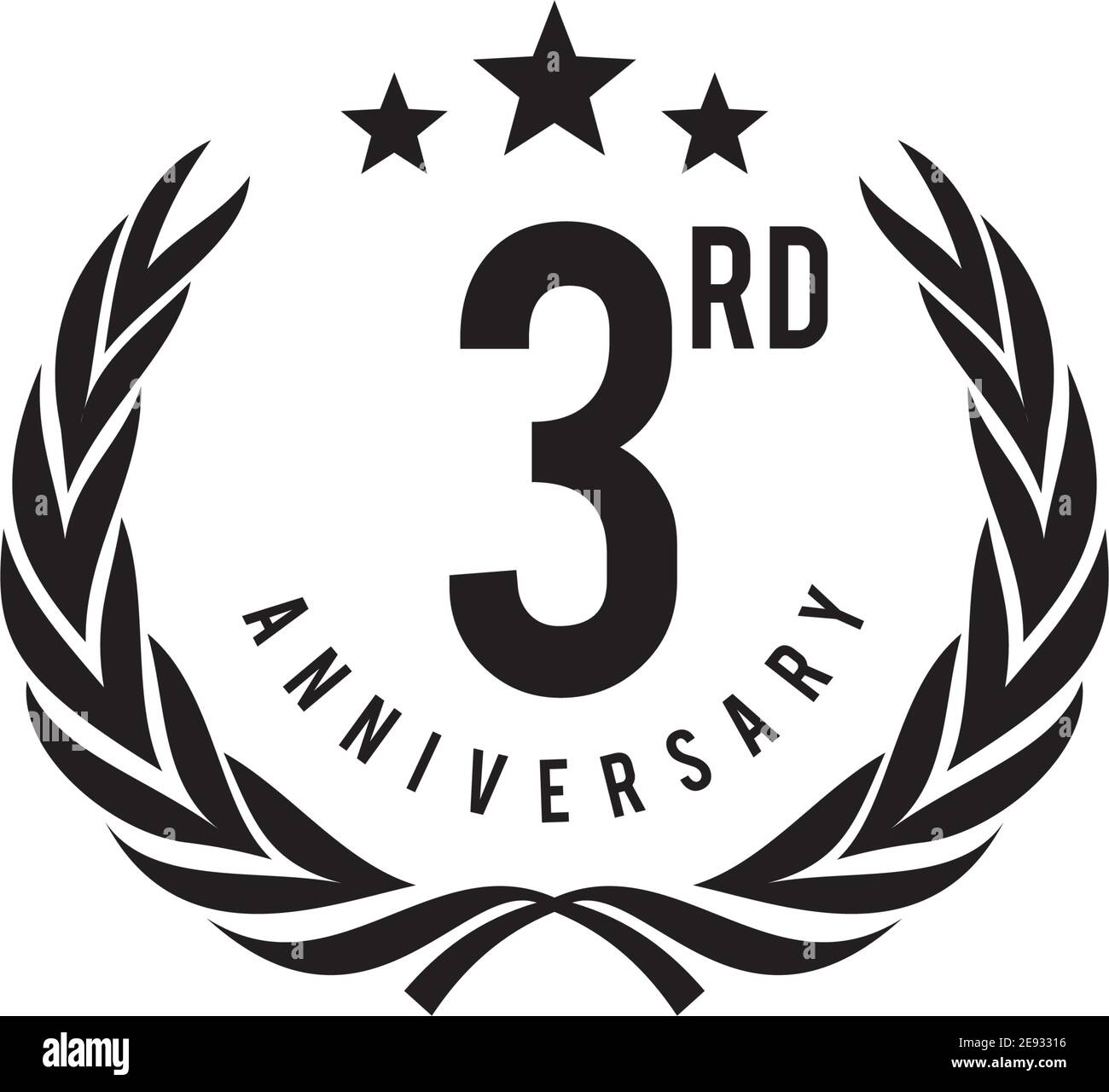4th year anniversary emblem logo design vector template Stock Vector ...