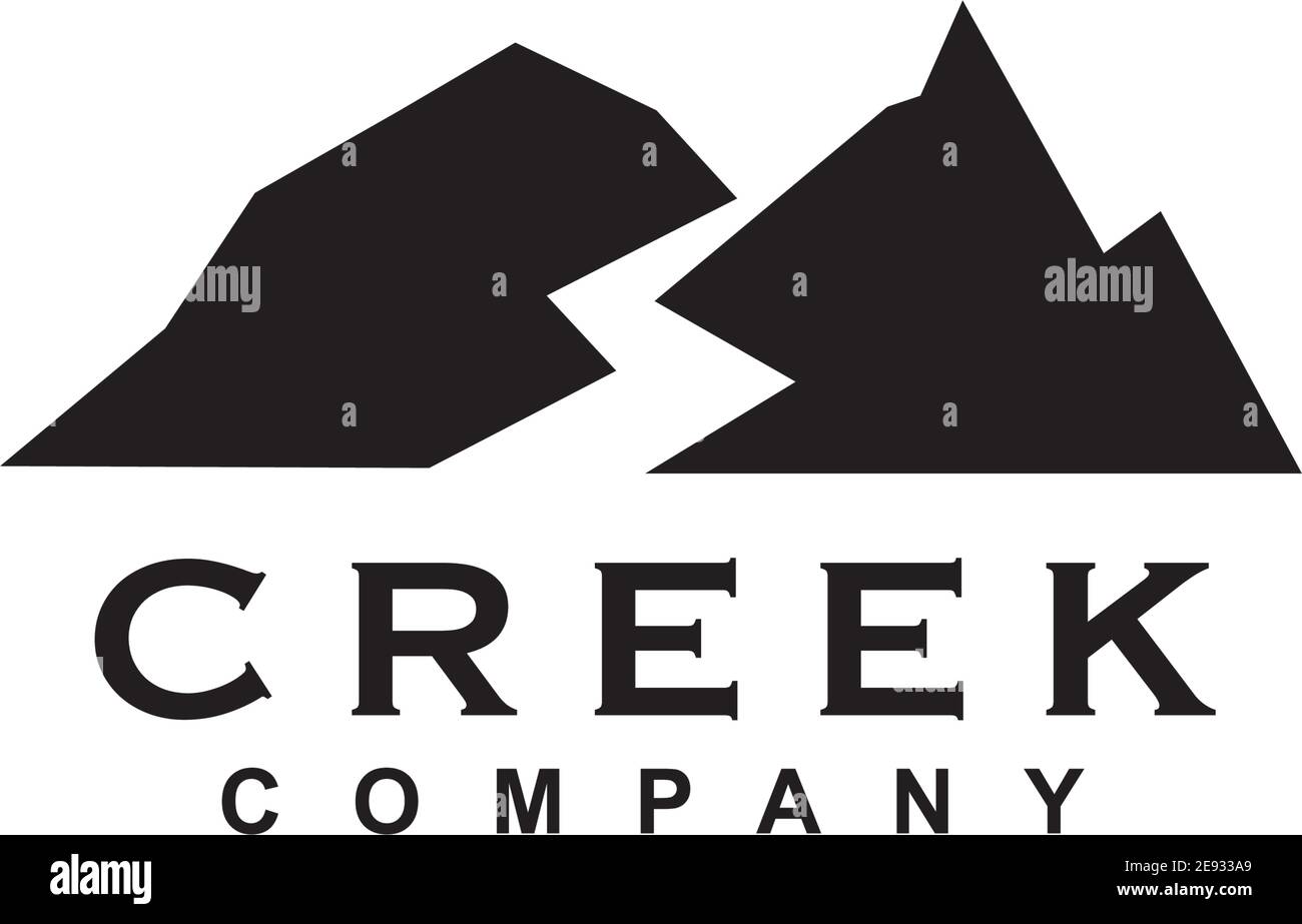Creek river logo design vector template illustration Stock Vector Image ...
