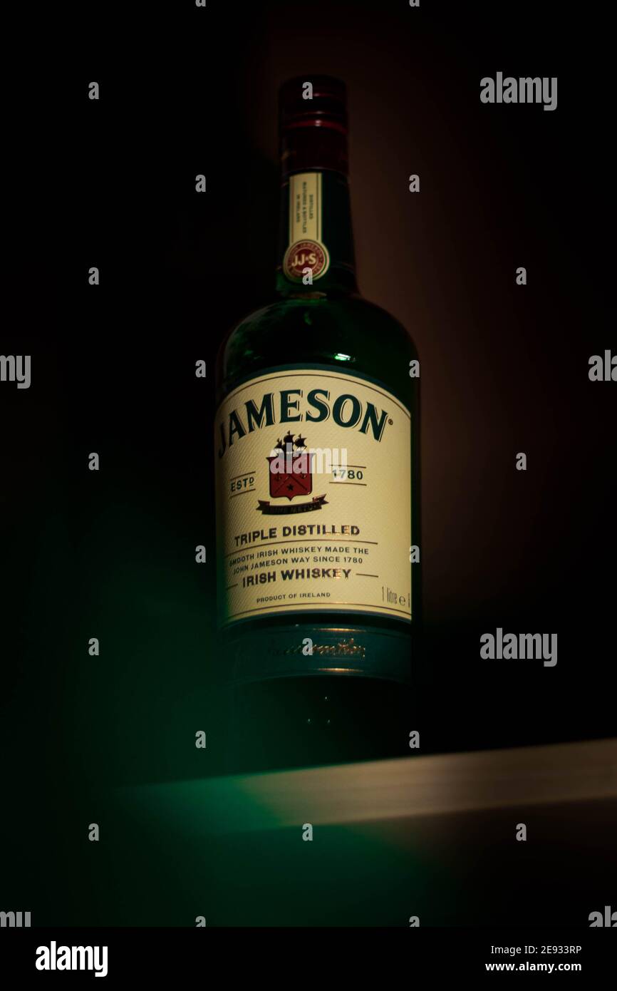 Photo of whiskey jameson and some other alcoholic drinks Stock Photo ...