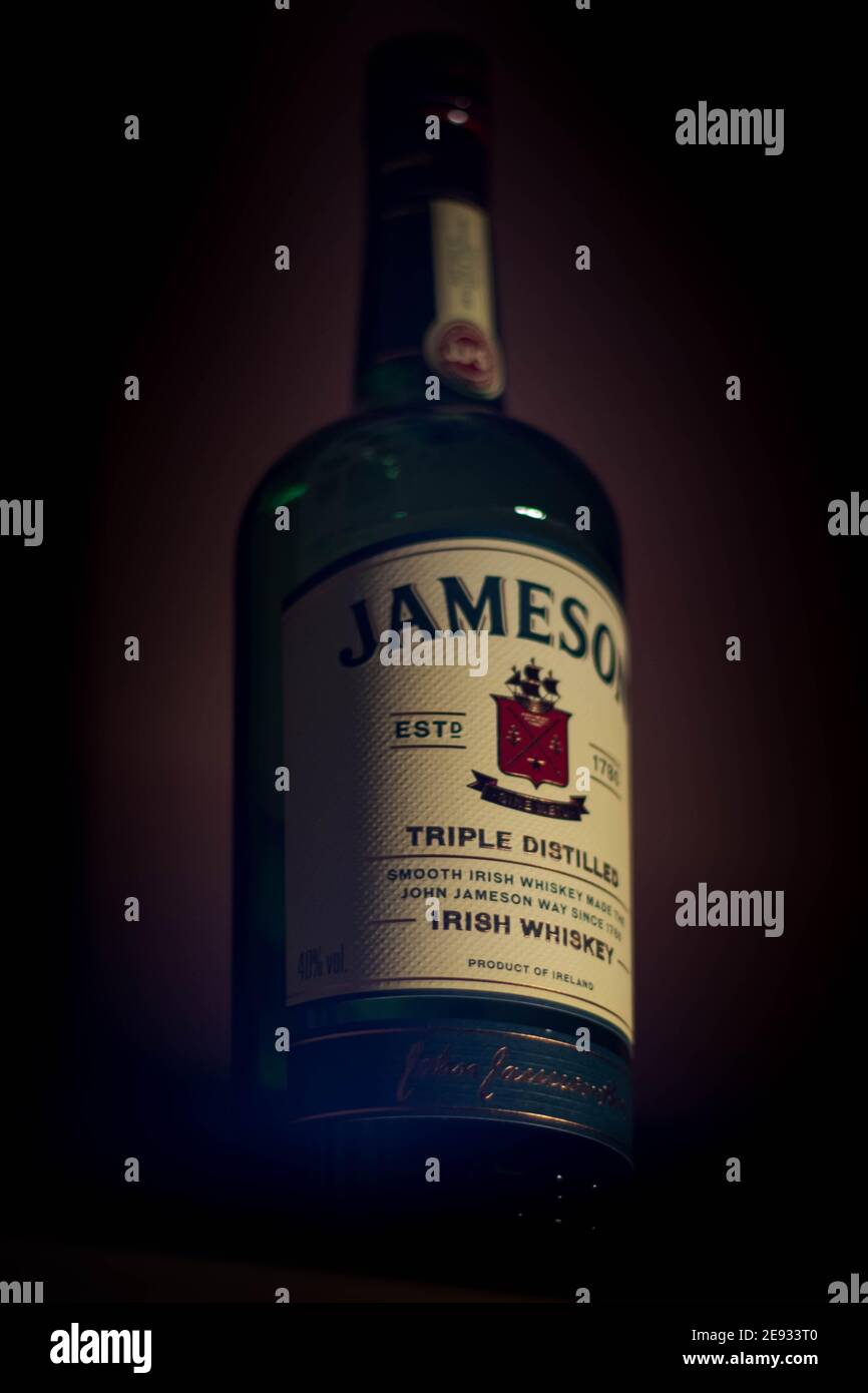 Photo of whiskey jameson and some other alcoholic drinks Stock Photo ...