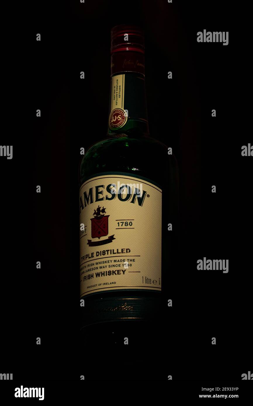 Photo of whiskey jameson and some other alcoholic drinks Stock Photo ...