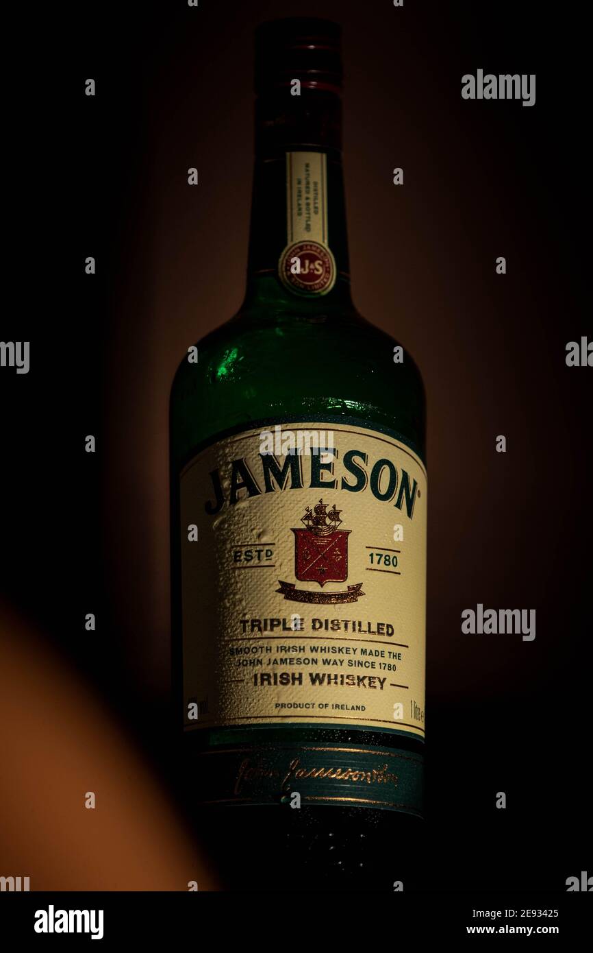 Photo of whiskey jameson and some other alcoholic drinks Stock Photo ...