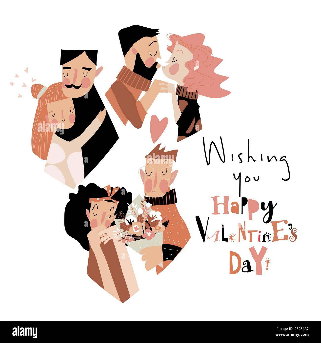 Couple embrace kiss Stock Vector Images - Alamy