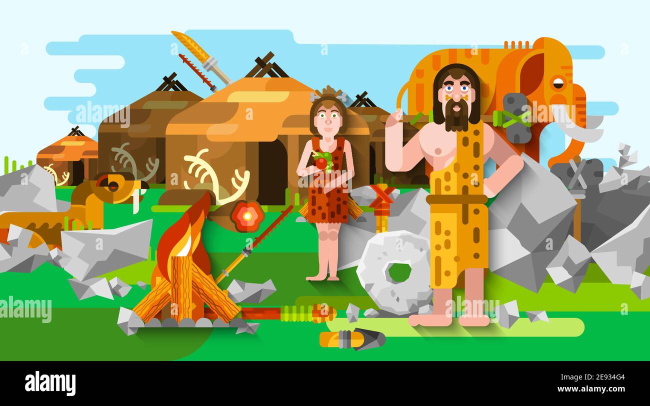 Prehistoric settlement Stock Vector Images - Alamy