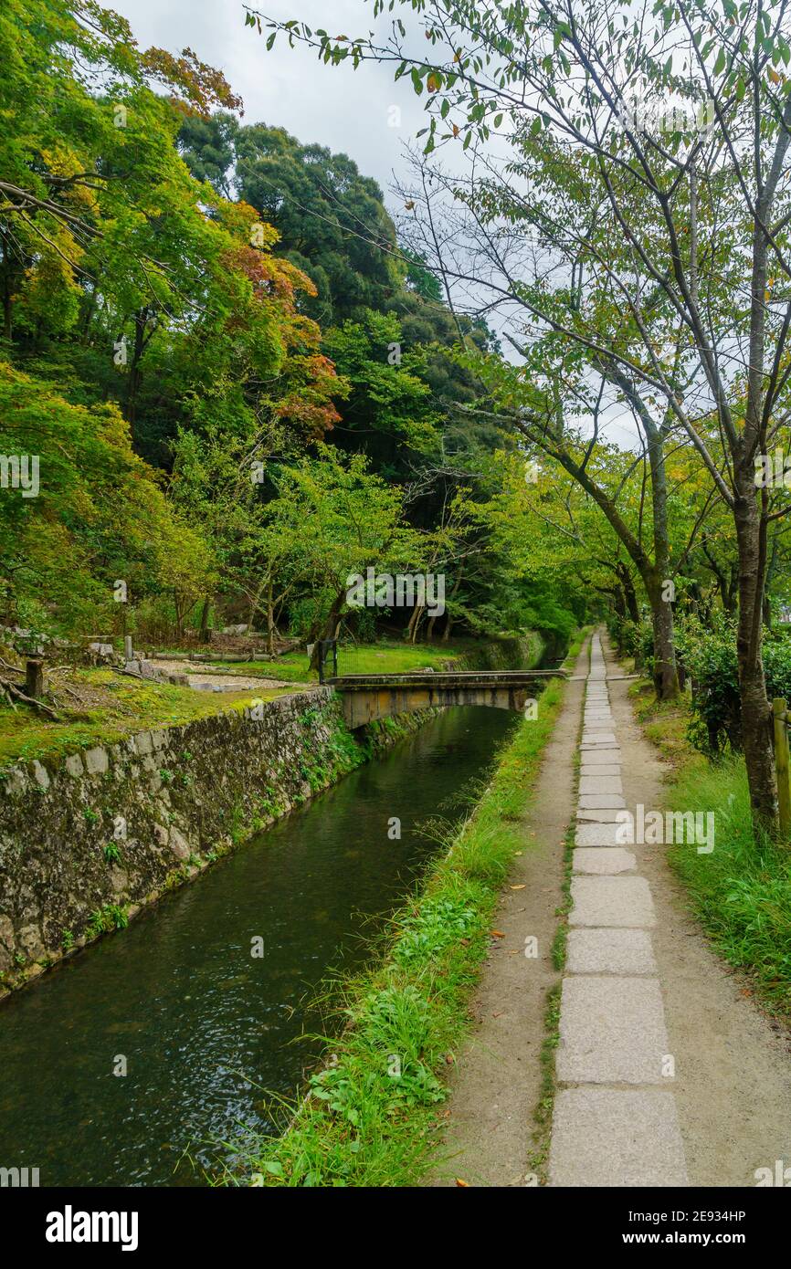 View of the Philosophers Path (Tetsugaku no michi), in Kyoto, Japan ...