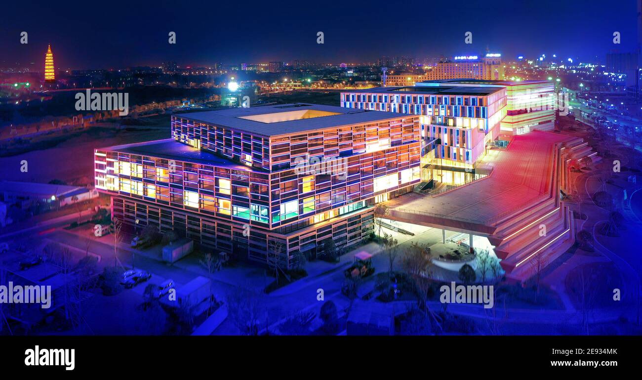 Jin Huazhi culture square of light Stock Photo - Alamy