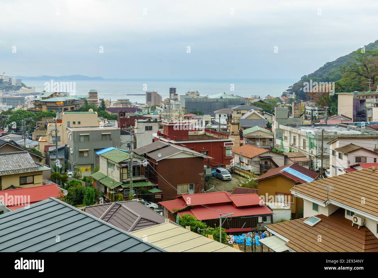 Sunset view of the city, in Atami, Izu Peninsula, Japan Stock Photo - Alamy