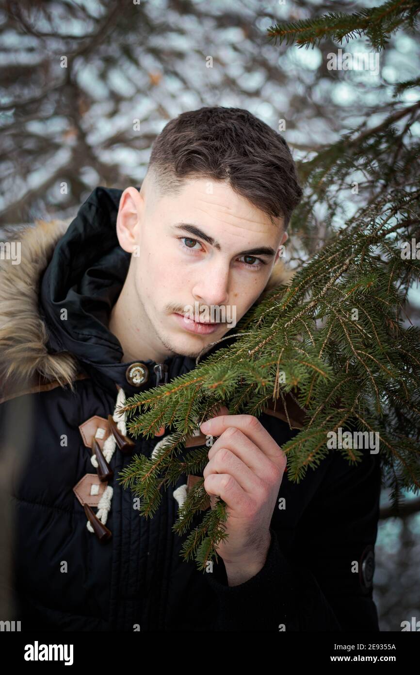 Portrait photos of a man in nature Stock Photo - Alamy