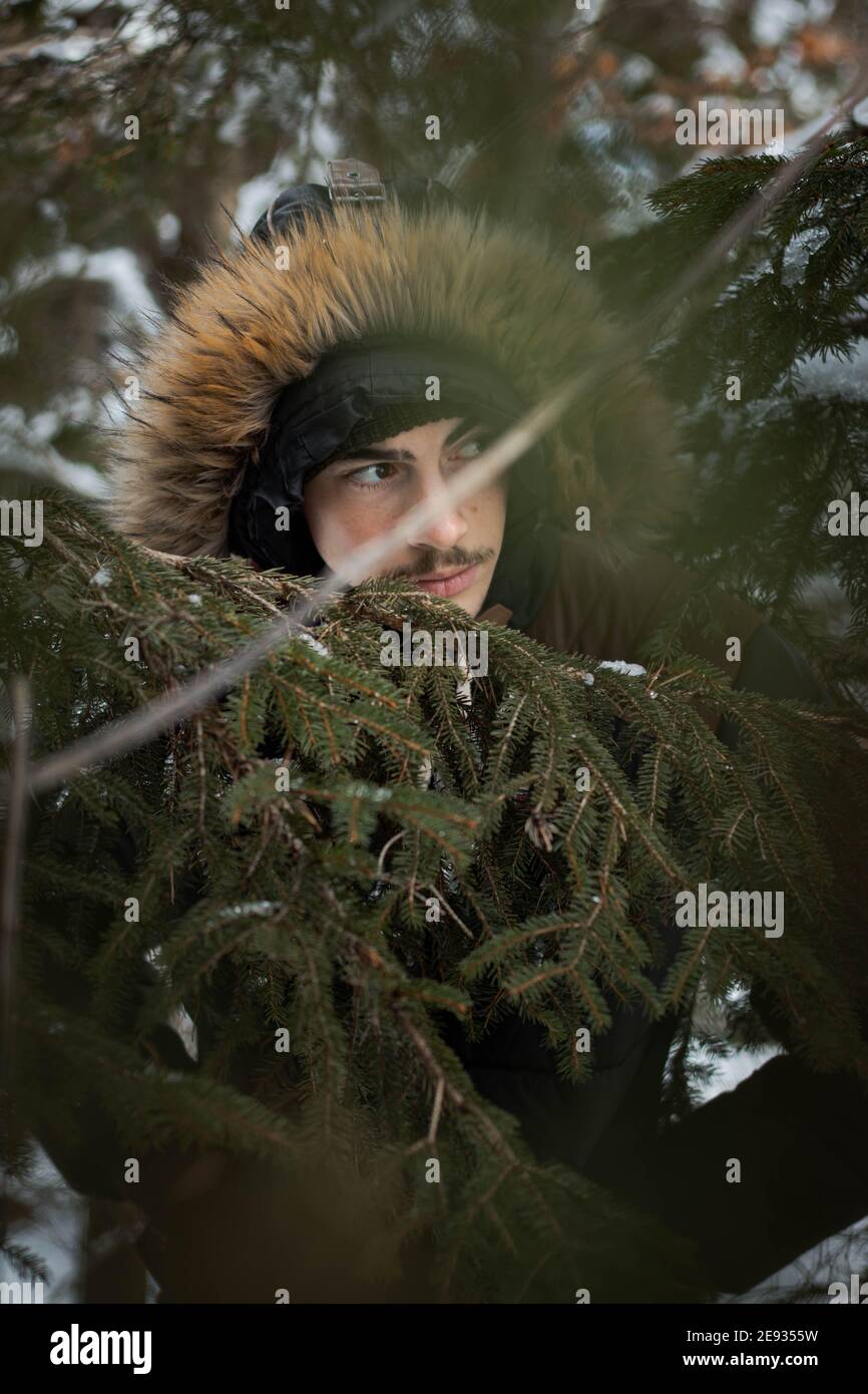 Portrait photos of a man in nature Stock Photo - Alamy