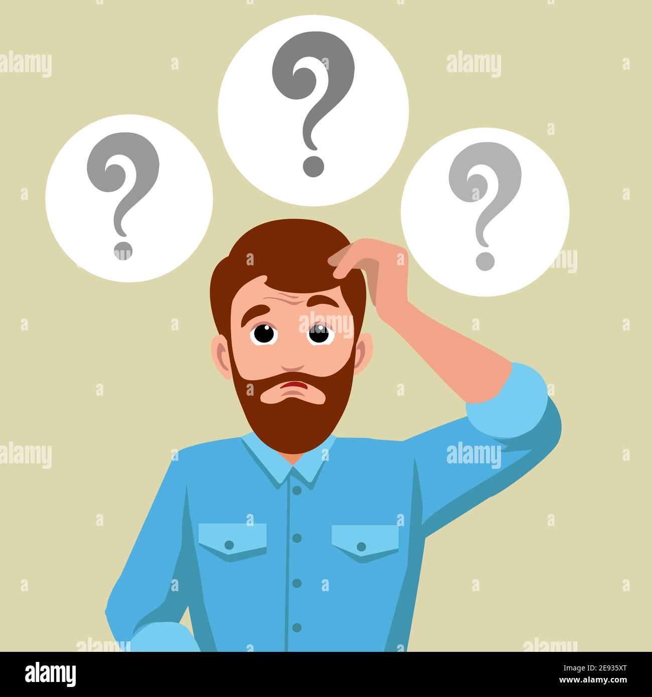 Doubting man concept Stock Vector Image & Art - Alamy
