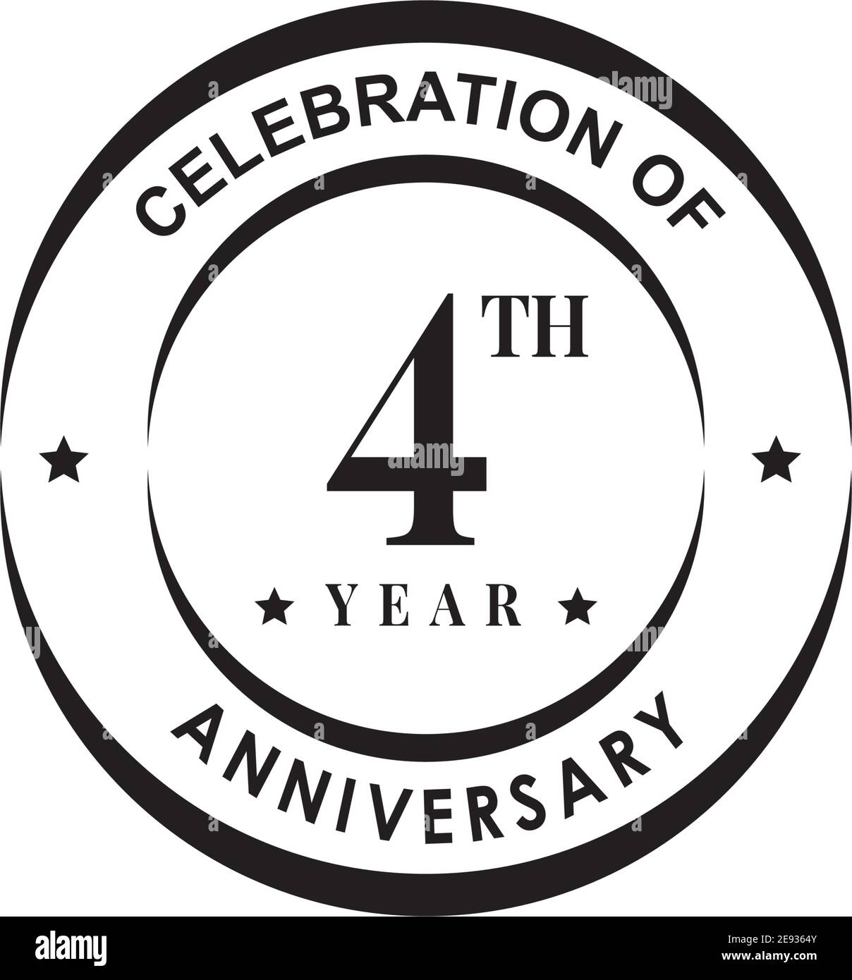4th Anniversary Logo Vector