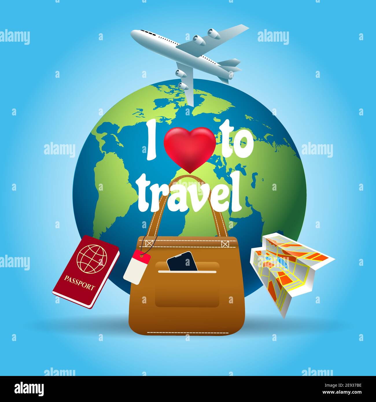 Around earth travelling poster Stock Vector Image & Art - Alamy