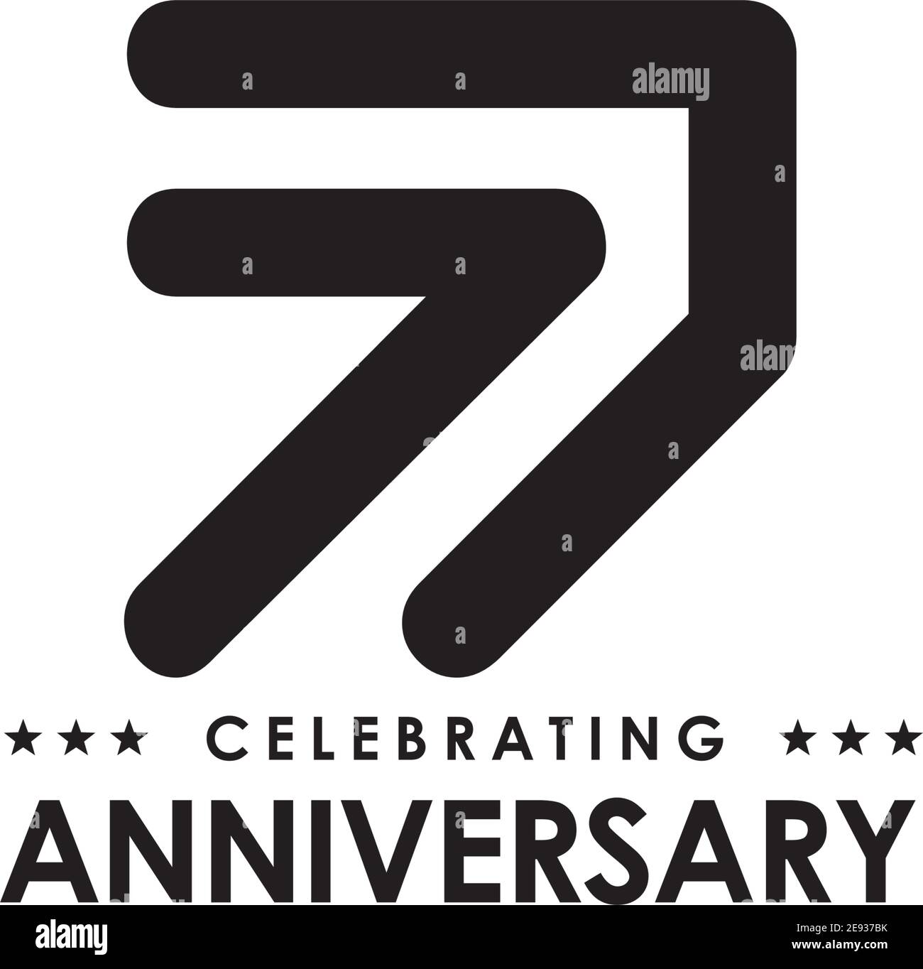 7th year anniversary emblem logo design illustration vector template ...