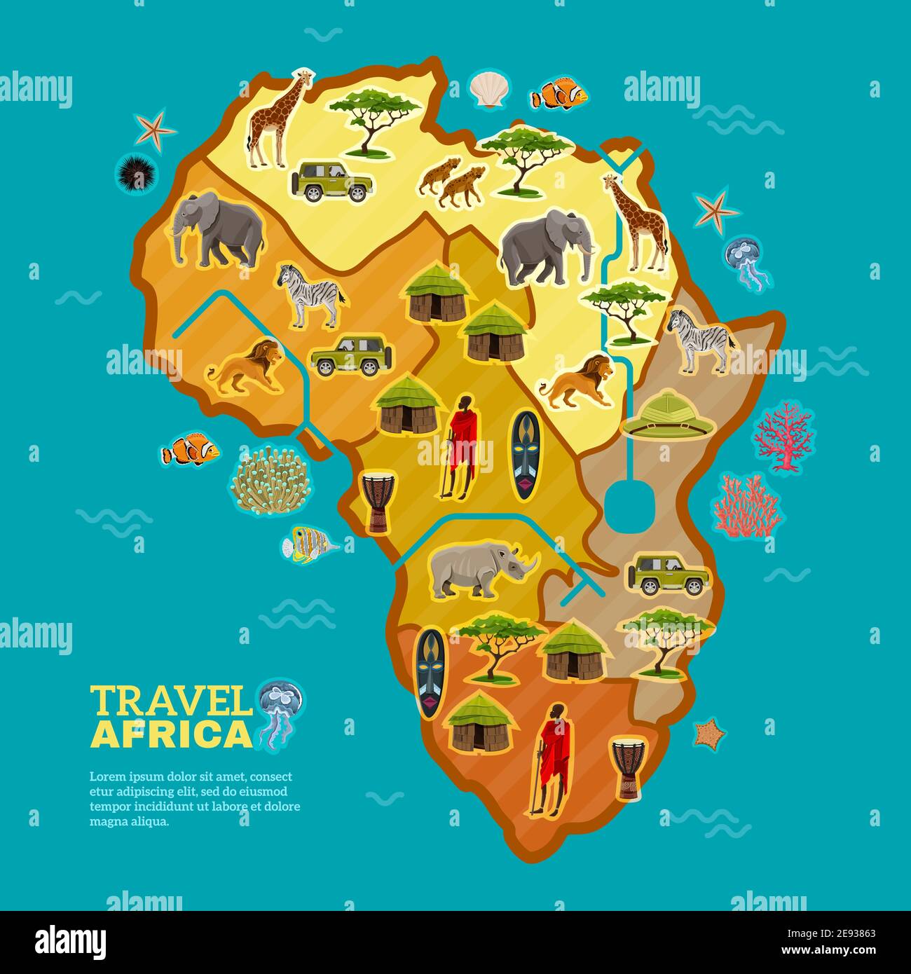 African Continent Vector