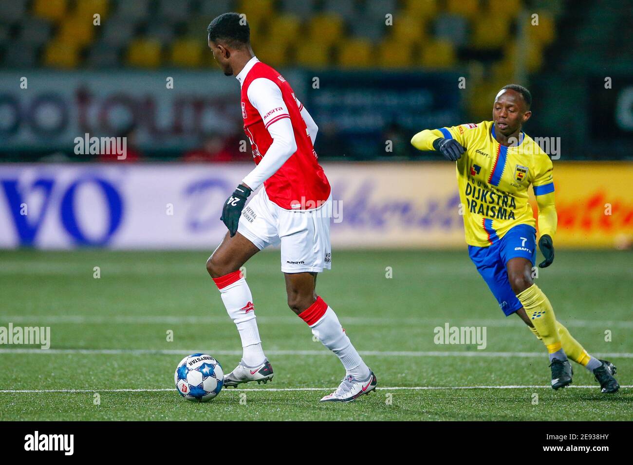 LEEUWARDEN, NETHERLANDS - JANUARY 31: Abrahim Soumaoro of MVV ...