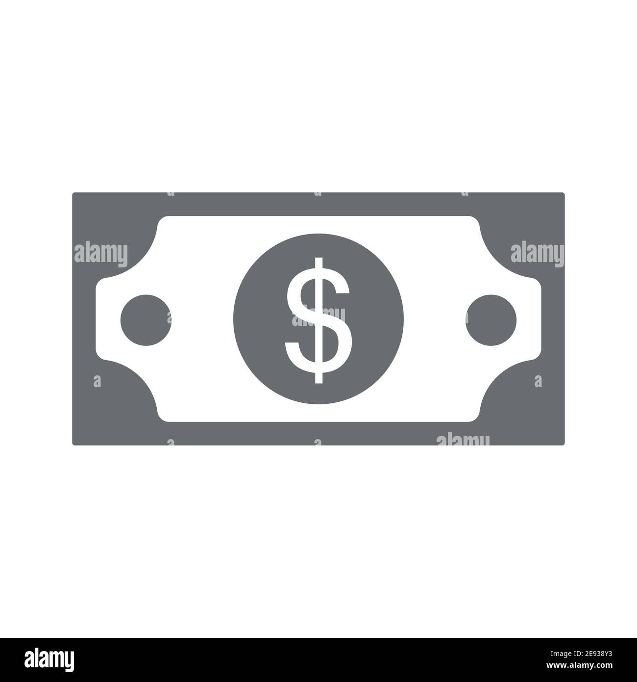 Dollar cash icon. Currency symbol. Black money silhouette in flat style ...