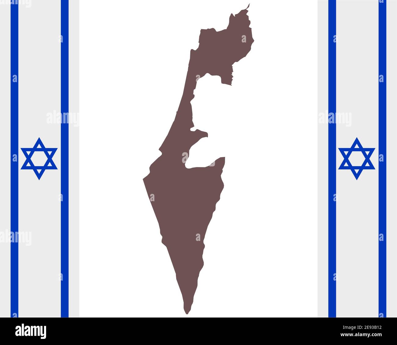 Map of Israel on background with flag Stock Photo - Alamy
