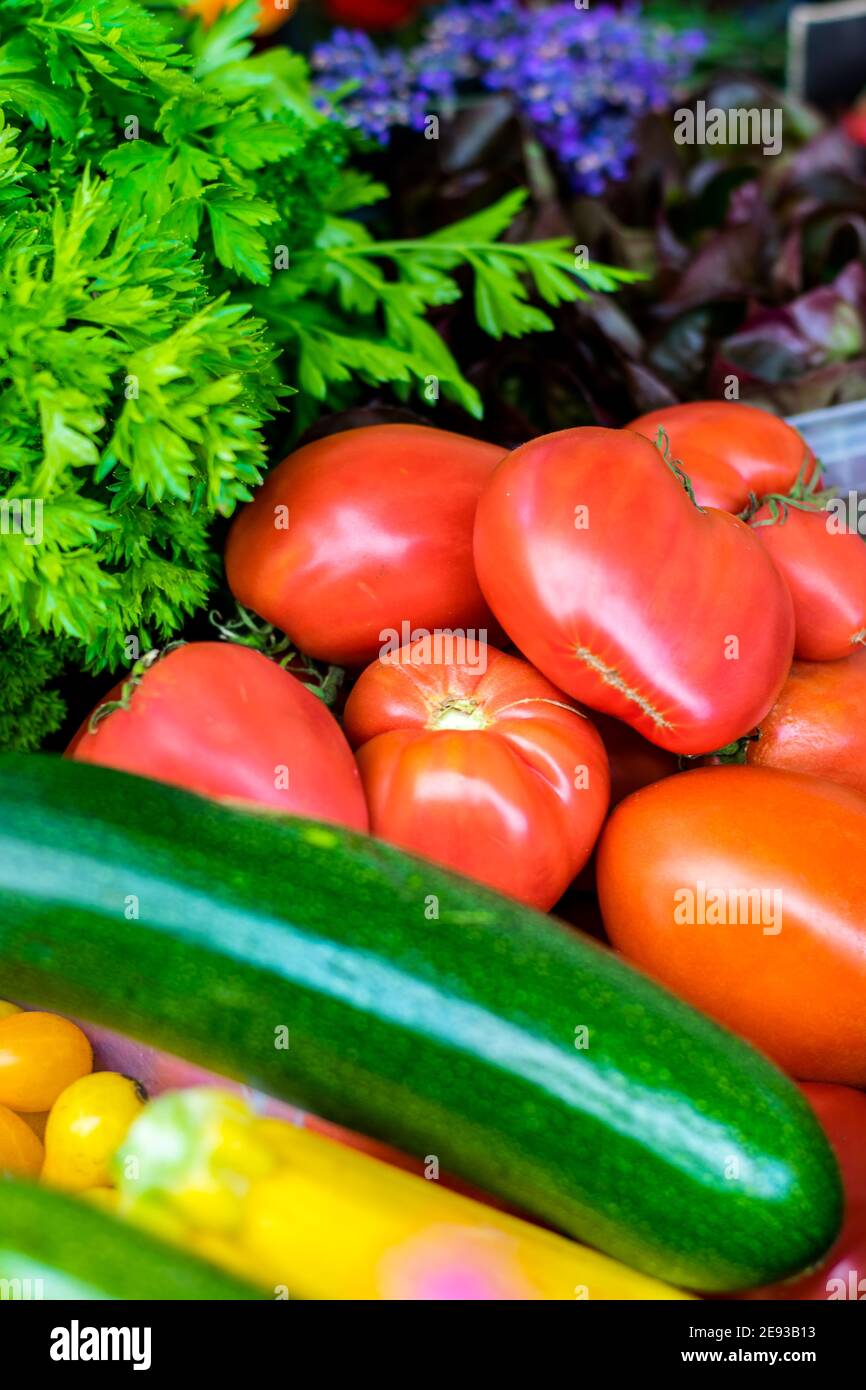 Assorted vegetables straight from the farm to restaurant Stock Photo ...