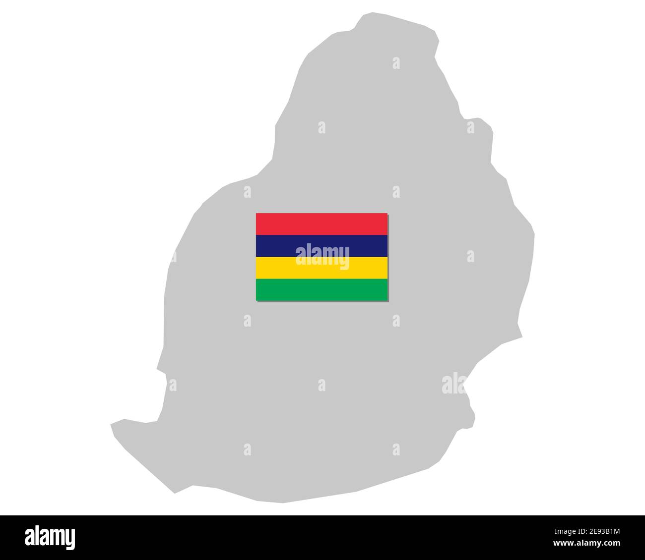Flag and map of Mauritius Stock Photo - Alamy