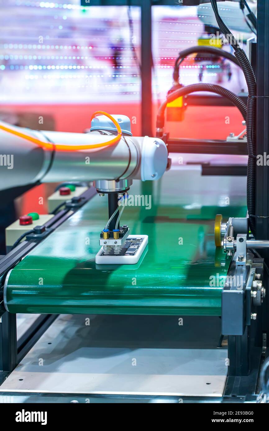 intelligence machine working in mobile phone factory,Smart factory ...