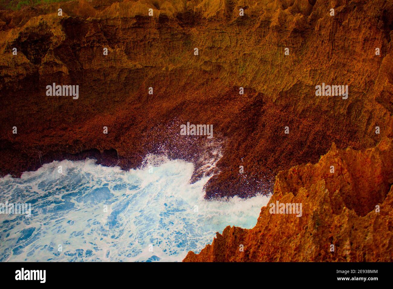 Crashing water hits rocks at Midodaren beach Stock Photo - Alamy