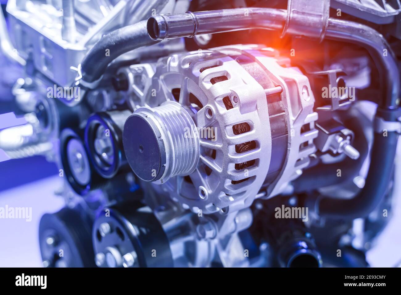 modern powerful car engine section Stock Photo - Alamy