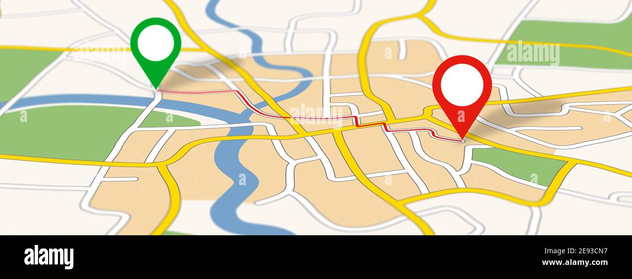 A generic city map - Navigation Stock Photo - Alamy