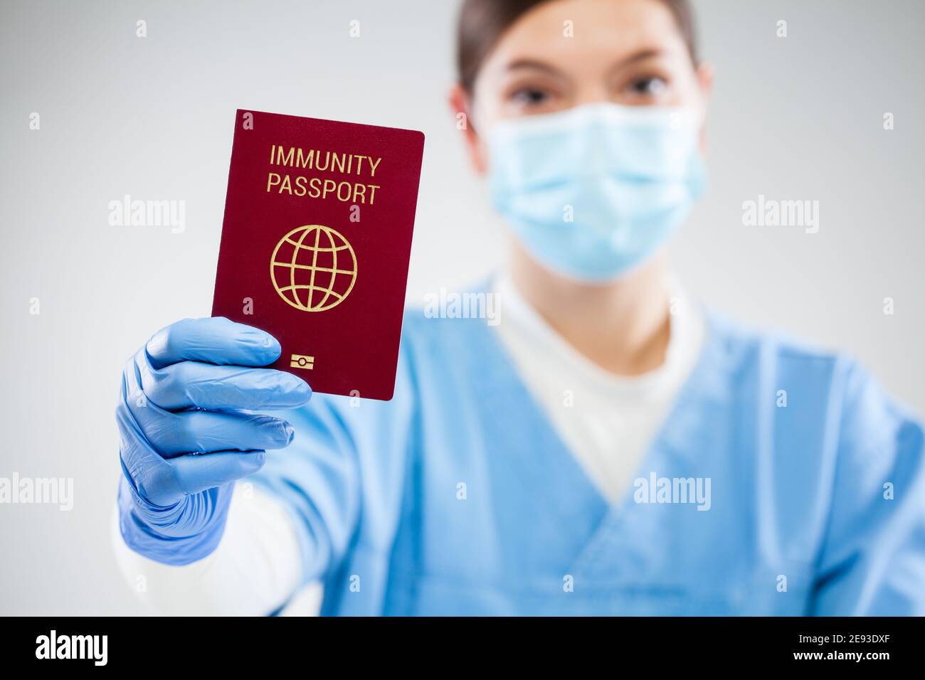 US CDC doctor holding red global immunity passport,SARS re-infection ...