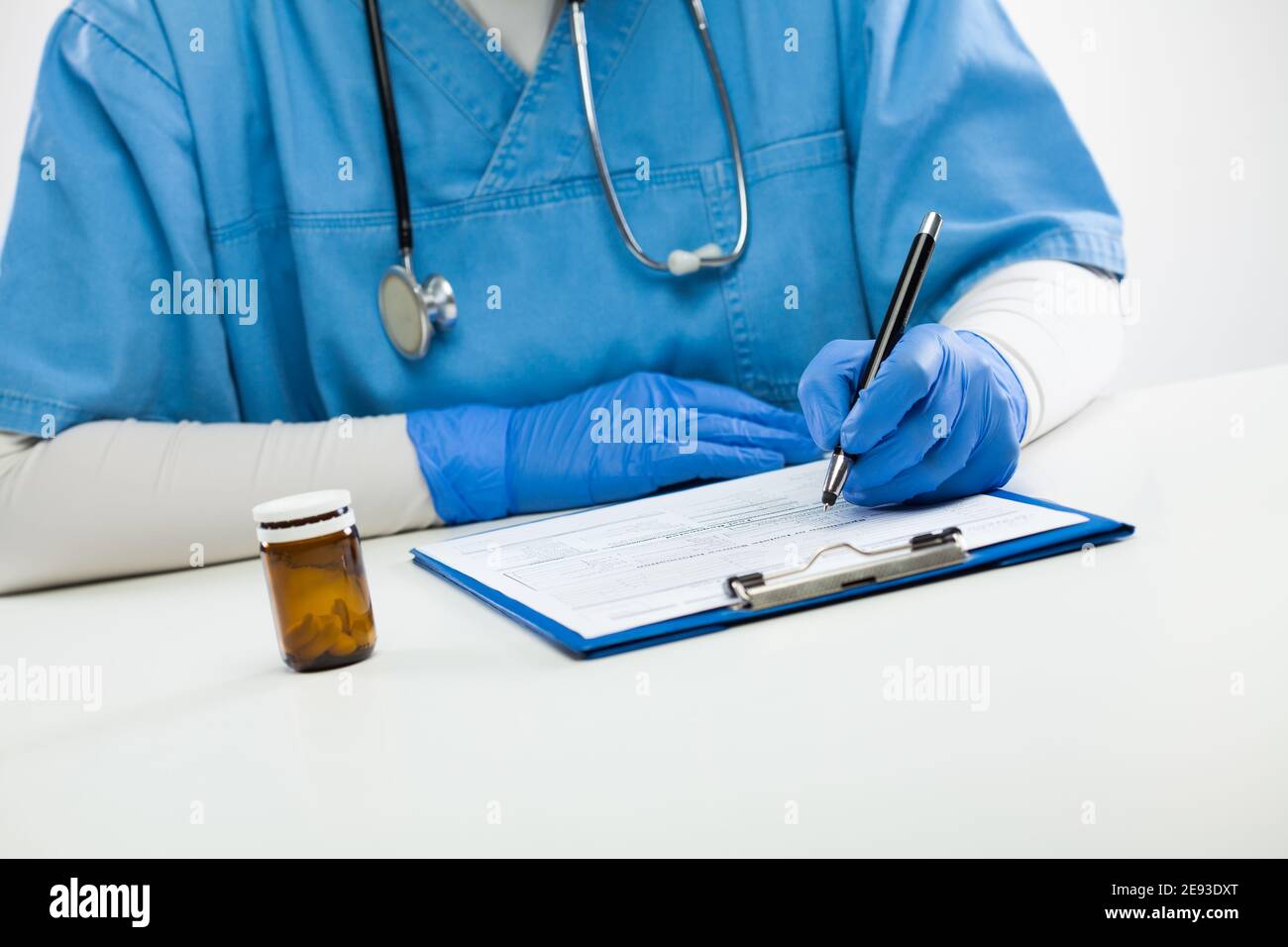 Doctor paperwork gp hi-res stock photography and images - Alamy