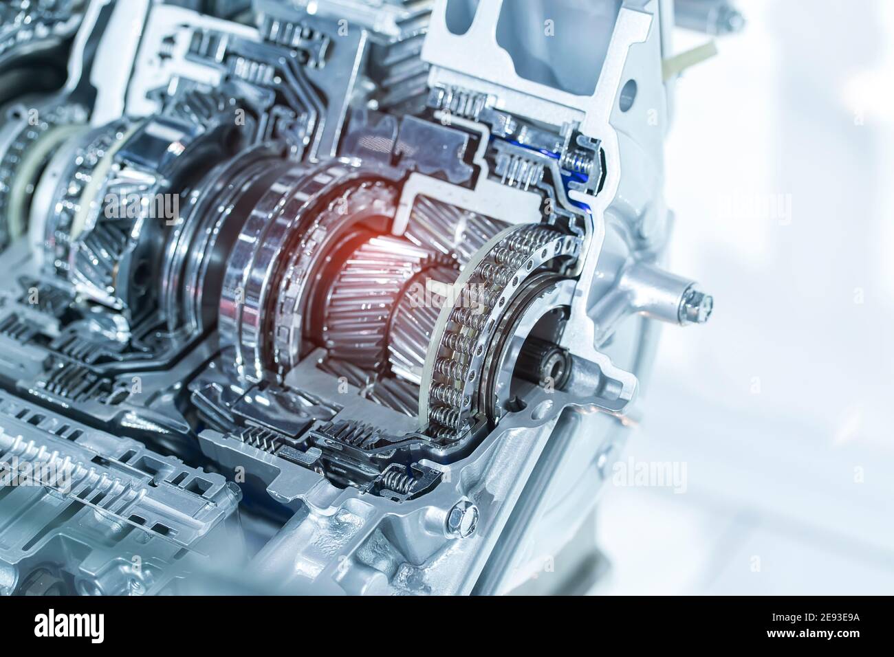 Metallic background of car automotive transmission gearbox Stock Photo ...